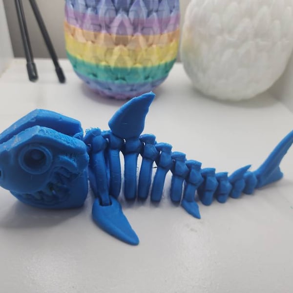Flexi Factory Print-in-place Skeleton Shark 3D STL and 3MF Files for ...