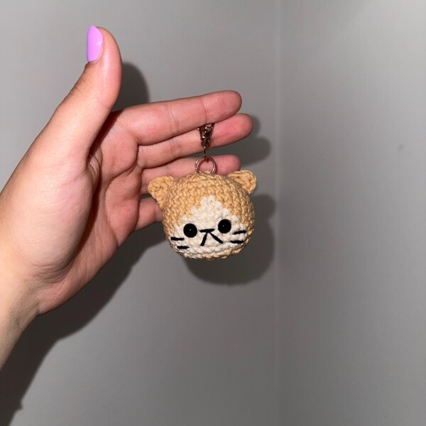 Crochet Kitten Keychain: Amigurumi Cat, Easy Pattern (PDF) - Etsy