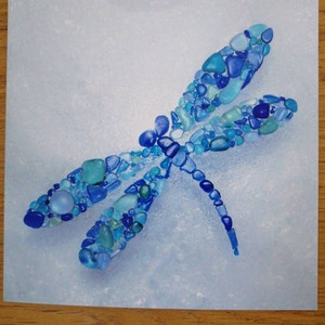 Dragonfly Sea Glass Card Heartycards Dragonflies Photo Card Dragonfly ...