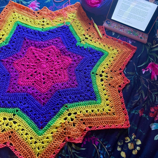 6-day Supernova Blanket - Crochet Pattern by Betty Mcknit - Etsy