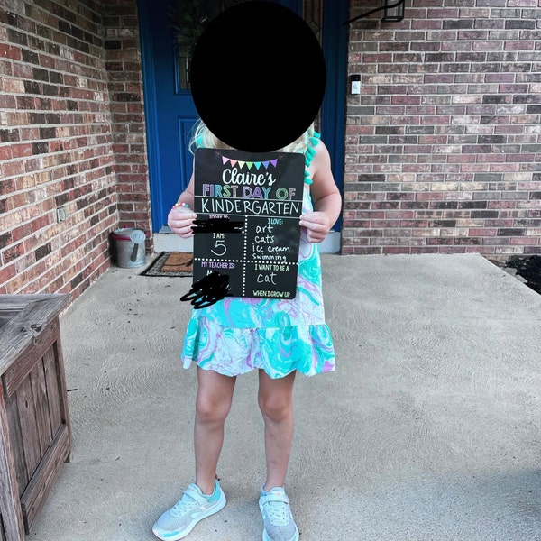 First and Last Day of School Sign, Liquid Chalk Dry Erase School Board ...