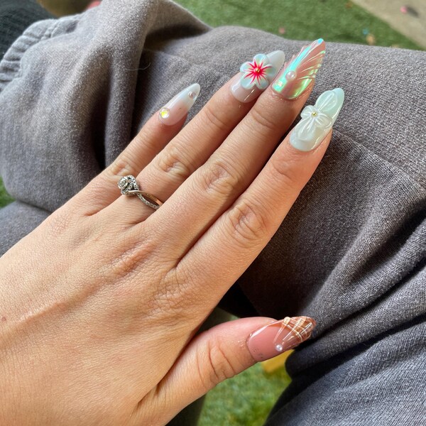 Long Nails Keyboard Cover Silicone Raised Keycaps for Quiet, Easy ...