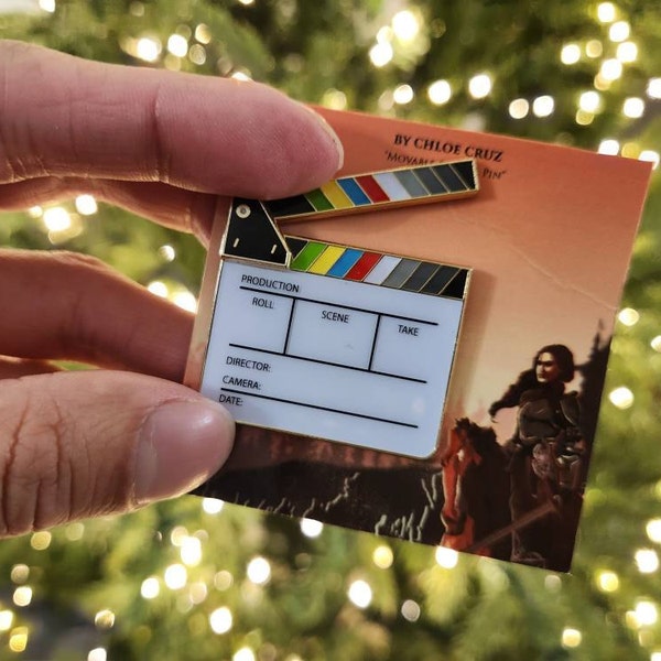 MOVABLE Film Slate Enamel Pin (blank) - by Chloe Cruz - Etsy