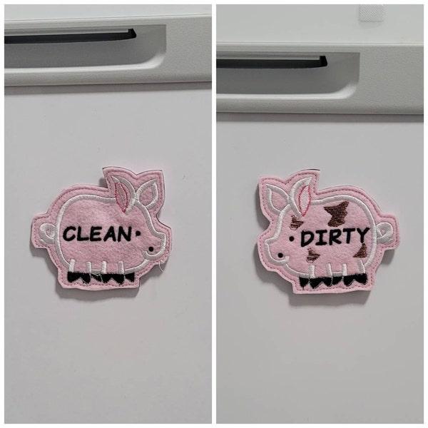 Pig Dishwasher Magnet, Dishwasher Magnet Clean Dirty, Kitchen Magnet ...