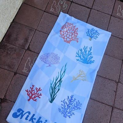 Rubber Ducks Custom Beach Towel Retro Checkered Personalized Name Duck ...