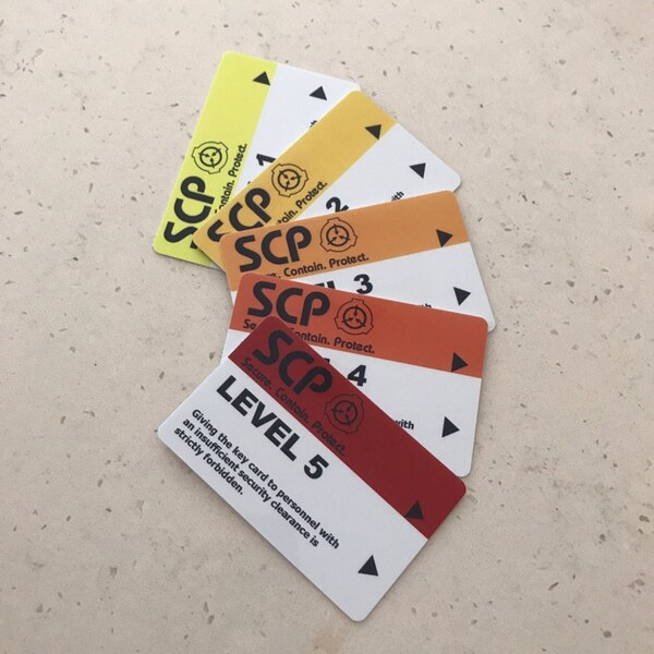SCP Foundation Key Cards - Containment Breach Version - Etsy Australia
