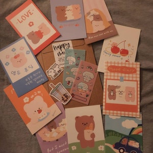 Sweet Kawaii Wall Art Postcard Art Prints L Cartoon Graphic - Etsy