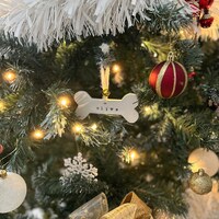 Personalised Dog Bone Clay Tree Decoration, Pet Christmas Decoration ...