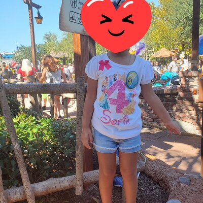 Disney Princess Family Birthday Shirts, Disney Princesses Birthday Shirt Set, Princess Family ...