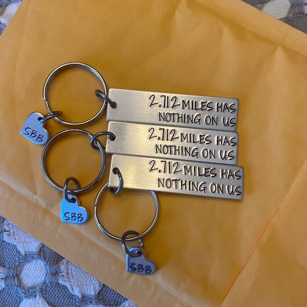 Long Distance Relationship Keychain-custom/ Personalized Gift for Long ...