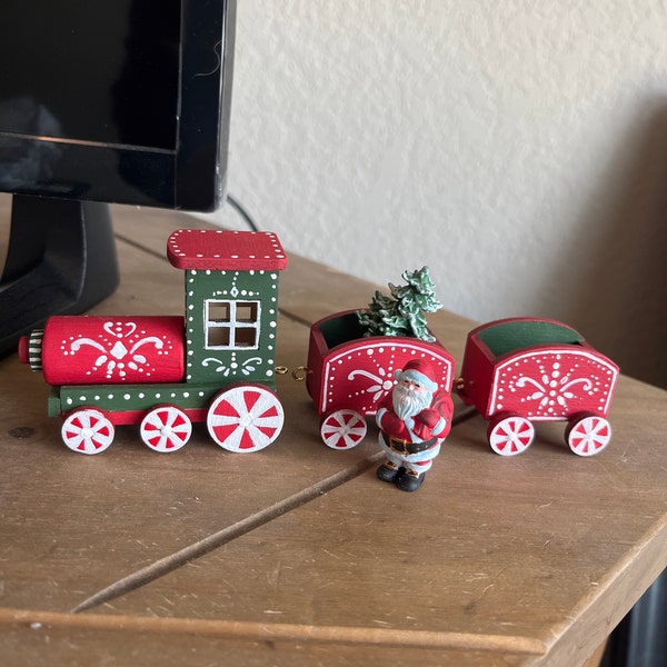 Miniature Christmas Train, Toy Teddy Bear for Train, Miniature ...