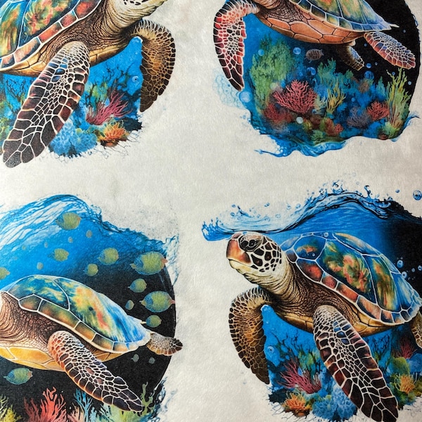 Rice Paper for Decoupage / Sea Turtle Turtles Beach Ocean Tropical / 1 ...
