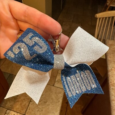 Cheer Bow Key Chain or Back Pack Bow. Customized in Your - Etsy