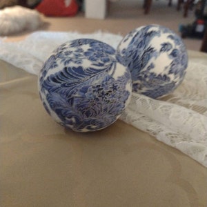 Chinoiserie Rag Balls Sage Green and White Spring Home Decor - Etsy
