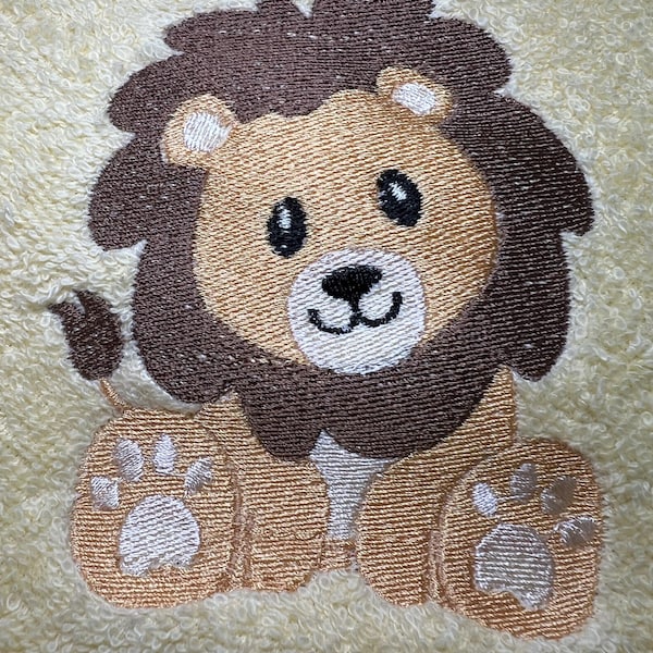 Cute Baby Lion Embroidery Design, Safari Embroidery Design, Animal ...