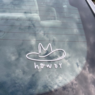 Howdy Car Sticker Cute Trendy Car Decal Mirror Car Sticker Cute Bumper ...