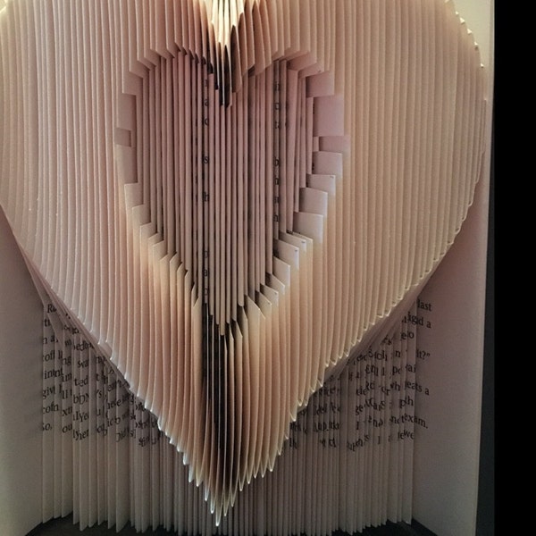 Heart Book Folding Pattern Cuts Plus Free Printable Downloads Pdf