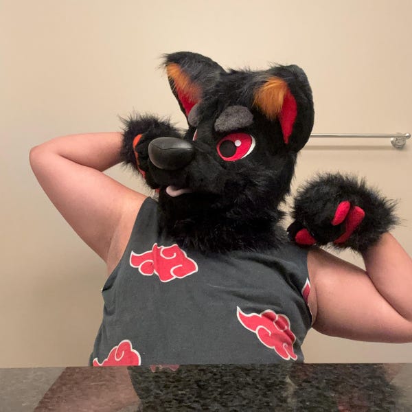 Fennec Fox Fursuit Partial, Fox Fursuit Head and Hand Paws, Premade ...