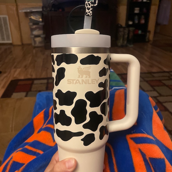 Cow Print Vinyl Wrap for 30oz Tumbler, Cow Hide Decal Wrap for 40oz Cup ...