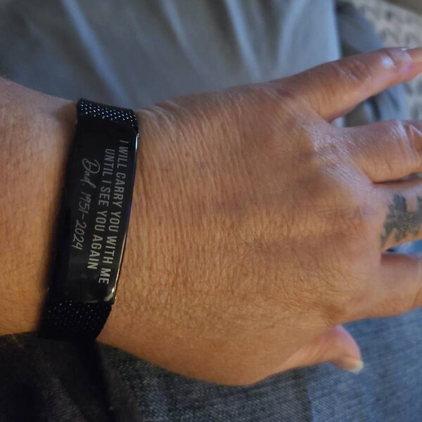 Custom Remembrance Bracelet "i Will Carry You With Me" Personalized ...