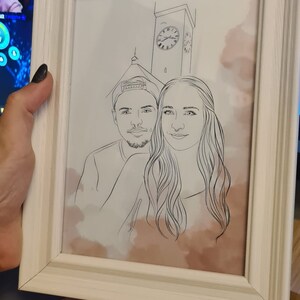 Line Drawing Custom Engagement Wedding Gifts Anniversary - Etsy
