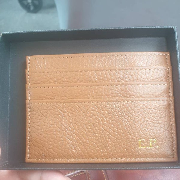 Monogrammed Genuine Leather Accordion Card Case,monogrammed Genuine ...