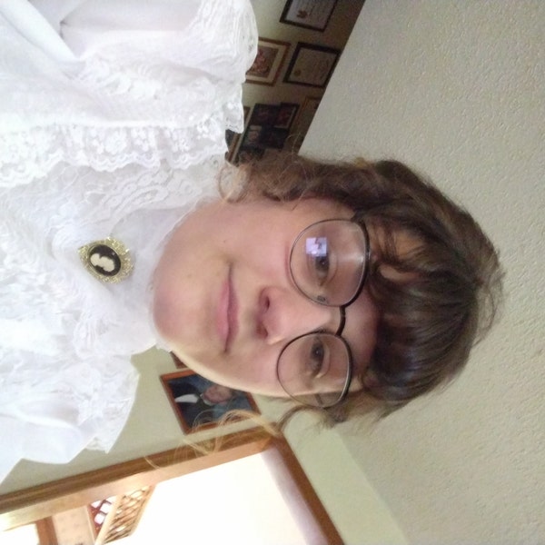 Victorian Ruffle Lace And Ribbon Blouse Etsy