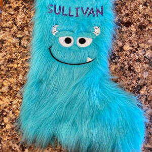 Adorable Handmade Teal Monster Christmas Stocking - Etsy