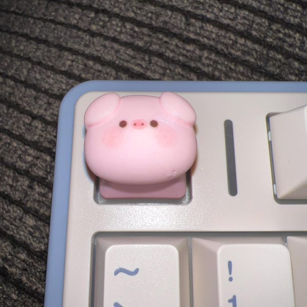 Cow and Bunny Keycap Kawaii Mechanical Keyboard - Etsy