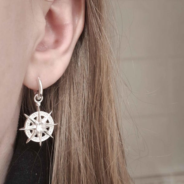 Baldurs Gate 3 Gale Earrings 1:1 Replica 925 Silver With Sparkling Gem ...