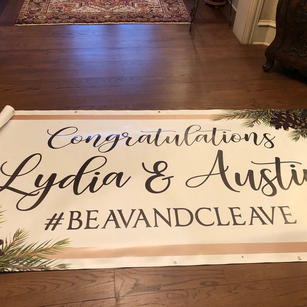 Boho Floral Bridal Wedding Congratulations Banner Wedding Bridal Shower ...