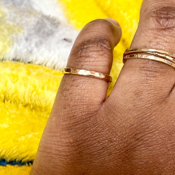 14k Gold Filled Ring Size 7,8,9,10,11,12,13,14,15 - Middle Finger Ring ...