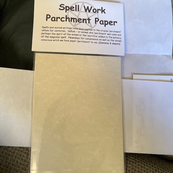 Spell Work Parchment Paper - Etsy