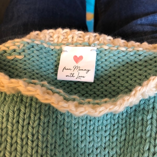 Fold Over Fabric Garment Tags for Handmade Items Customise Your Text ...