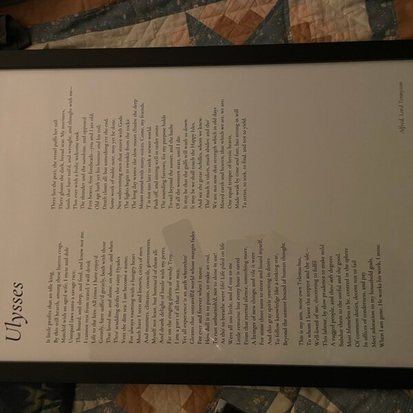 Ulysses by Alfred Lord Tennyson Poem Print - Poetry Print Gift ...