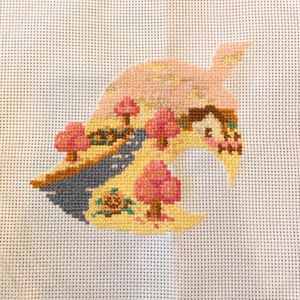 Animal Crossing Fall Leaf Cross Stitch Pattern | PDF Download - Etsy