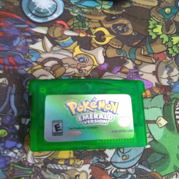 GBA Pokemon Emerald Version Replacement Label Decal Foil Metalic ...