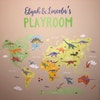 Dinosaur World Map Wall Decal Wall Sticker Dinosaur World - Etsy