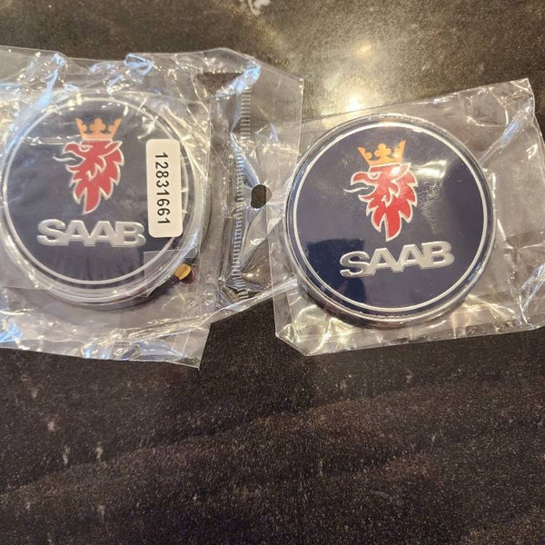 Saab 9-3 93 900 NG900 9000 50mm Front Badge Bonnet Emblem Blue 88-02 ...