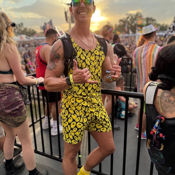 YELLOW HAPPY | Underboob Sporty Crop Top, Women's Festival Top, Rave ...