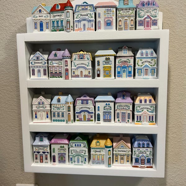 Lenox Spice Rack Shelf | White Handmade Solid Wood Lenox Spice Rack ...