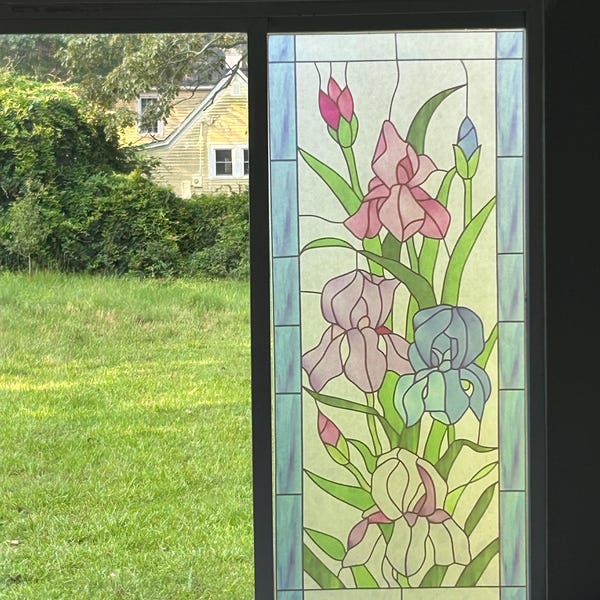 Decortive Window Film Privacy Forest Creek Landscape Oil Painting ...