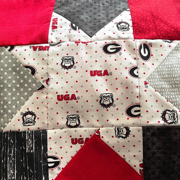 NCAA University of Georgia Bulldogs Red & Black College Logo, 100% ...