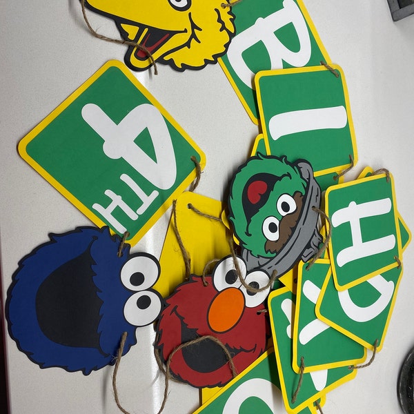 Sesame Street Themed Banner - Etsy
