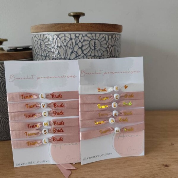 Lot bracelet ruban EVJF - Etsy France