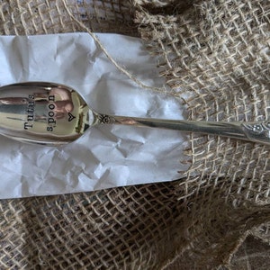 Vintage Silver Plated Custom Stamped Spoon, Hand Stamped Vintage ...