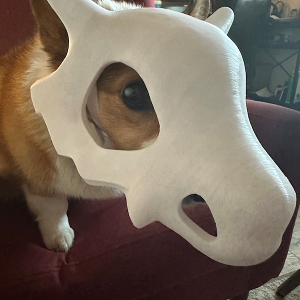 Cubone Dog Mask / Dinosaur Mask / Dog Costume / Funny Dog Gift / 3D ...