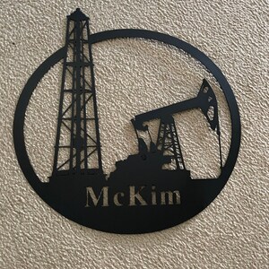 Personalized Metal Name Sign, Custom Oil Field Sign, Oil Rig Welcome ...