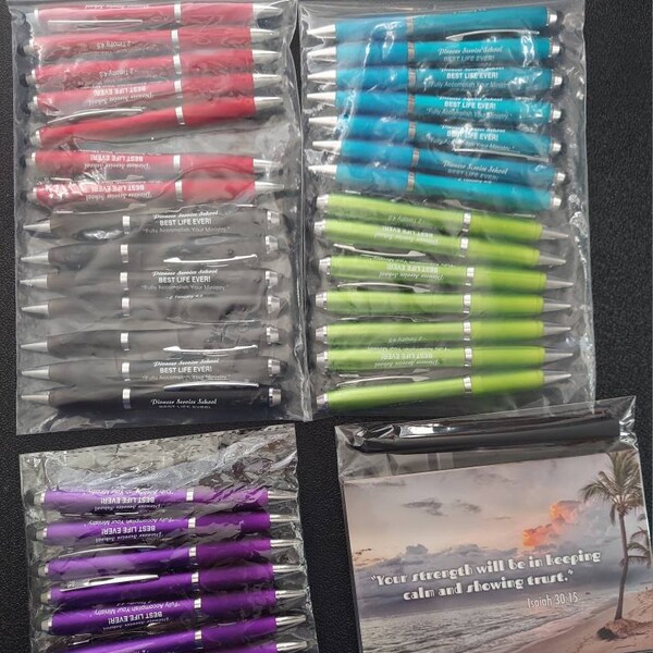 Set of 12 Bright and Cheerful Stylus Pens With Scripture Reminder to ...