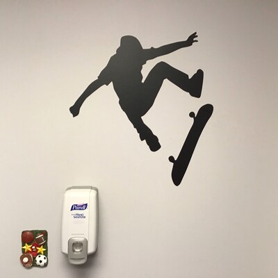 Wall Decal SKATEBOARDER Skate Wall Art Stickers Skateboard Decals ...